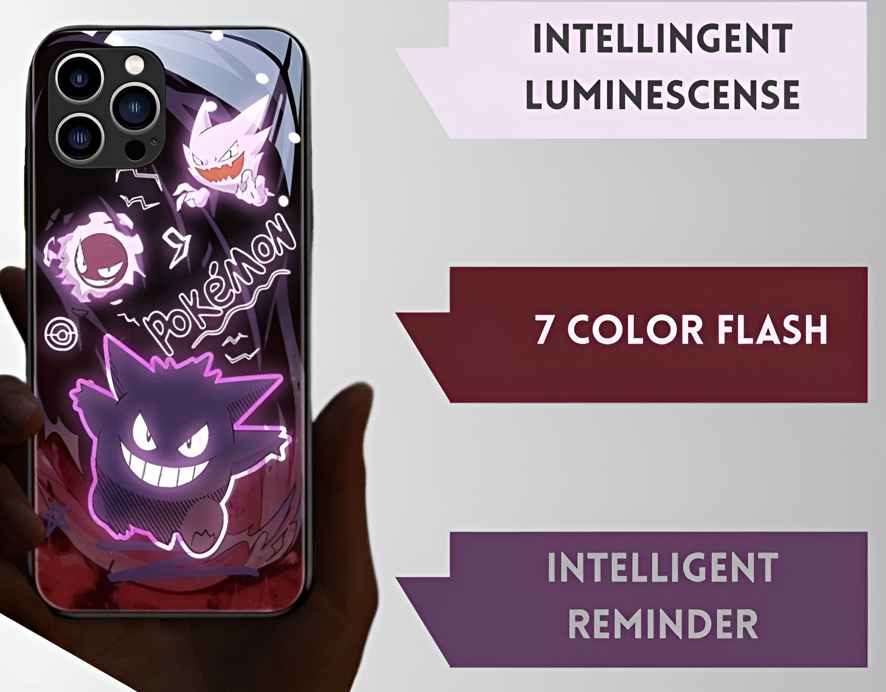 Luxury Light Led Case - Pokèmon - Gengar Edition – AiroTeck